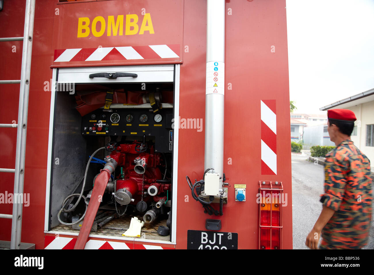 fire engine, fireman Stock Photo - Alamy
