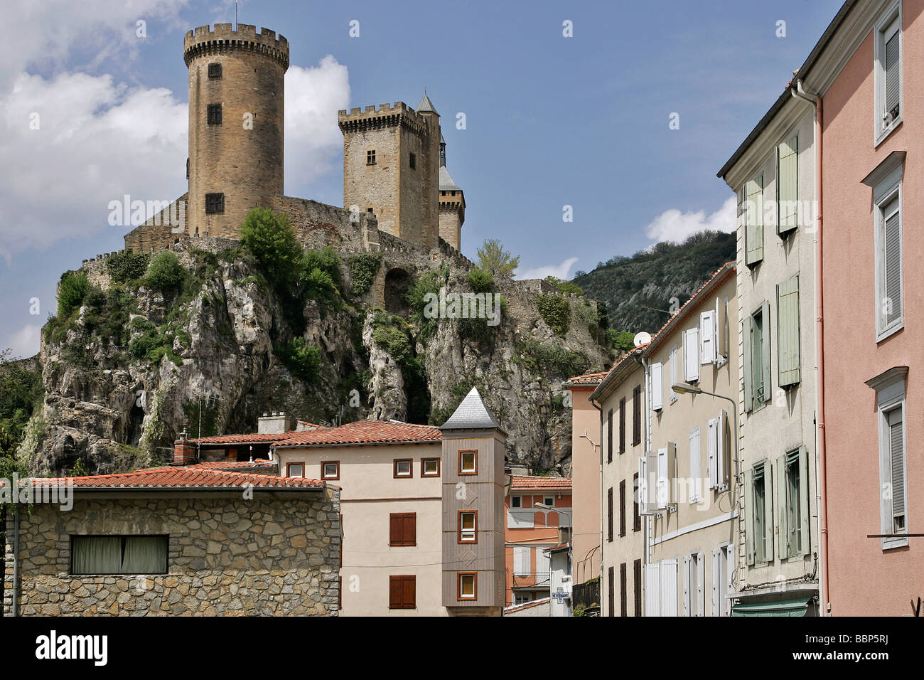 THE 11TH CENTURY COUNTS' CASTLE, TOWN OF FOIX, ARIEGE (09), FRANCE ...
