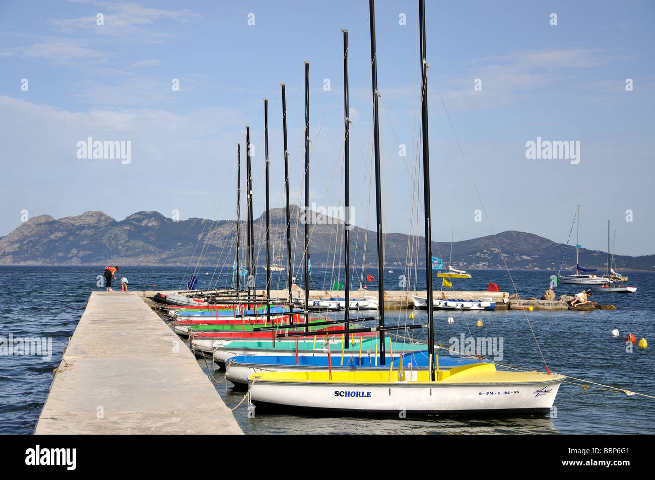 Harbour view, Puerto Pollensa (Port de Pollenca), Pollenca Municipality ...