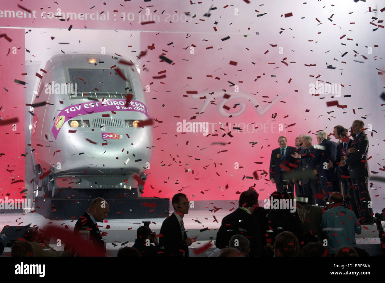 INAUGURATION OF THE HIGH-SPEED TRAIN TGV EAST, JUNE 9, 2007, STRASBOURG ...