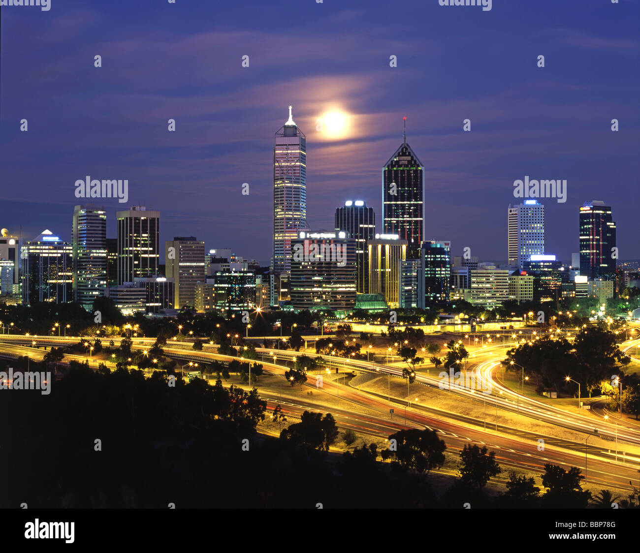Perth Skyline at night, Western Australia Stock Photo - Alamy