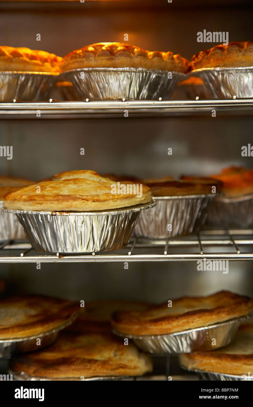 Freshly baked pies, on display Stock Photo - Alamy