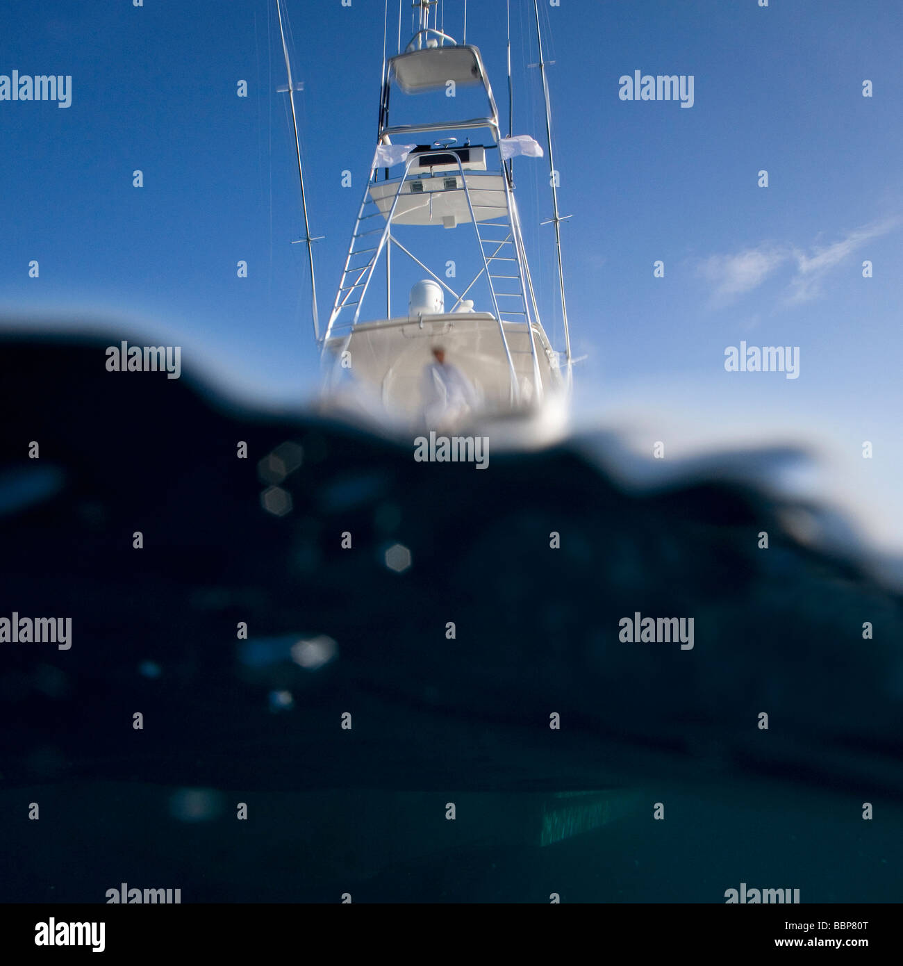 Underwater view of fishing boat offshore Miami Florida Stock Photo - Alamy