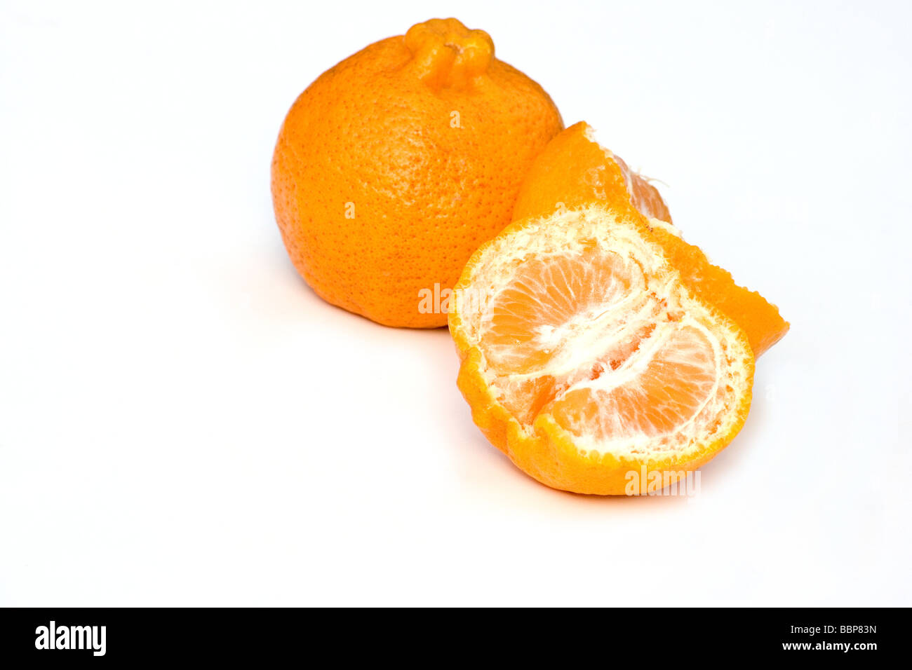 Ponkan orange on white background Stock Photo - Alamy