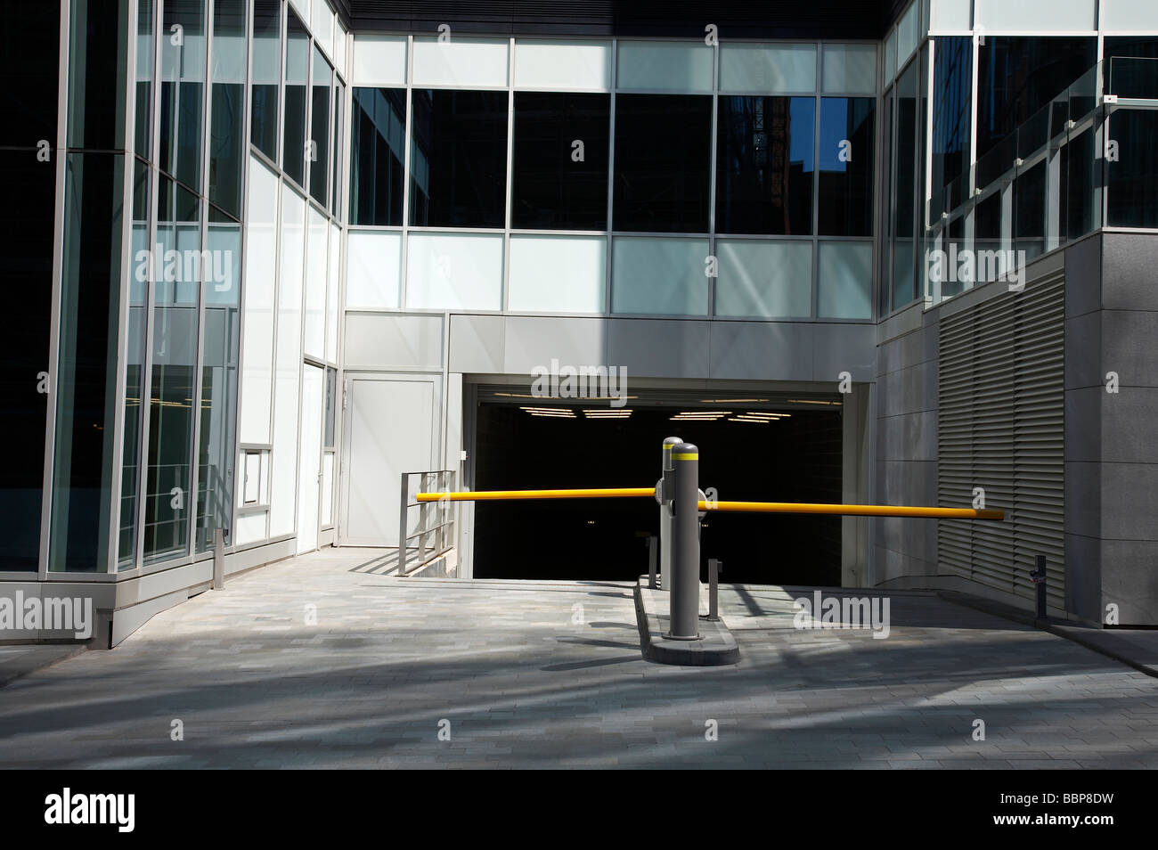 Barrier in front of parking garage Stock Photo - Alamy