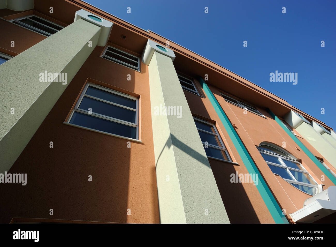 art deco facade cambridge Stock Photo - Alamy