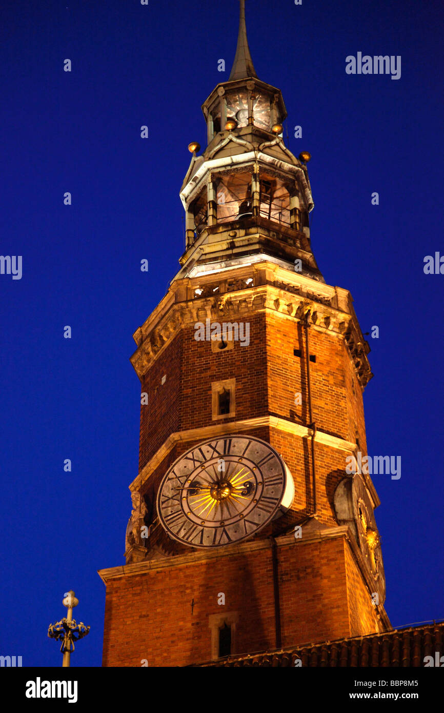 Wroclaw town hall clock tower hi-res stock photography and images - Alamy