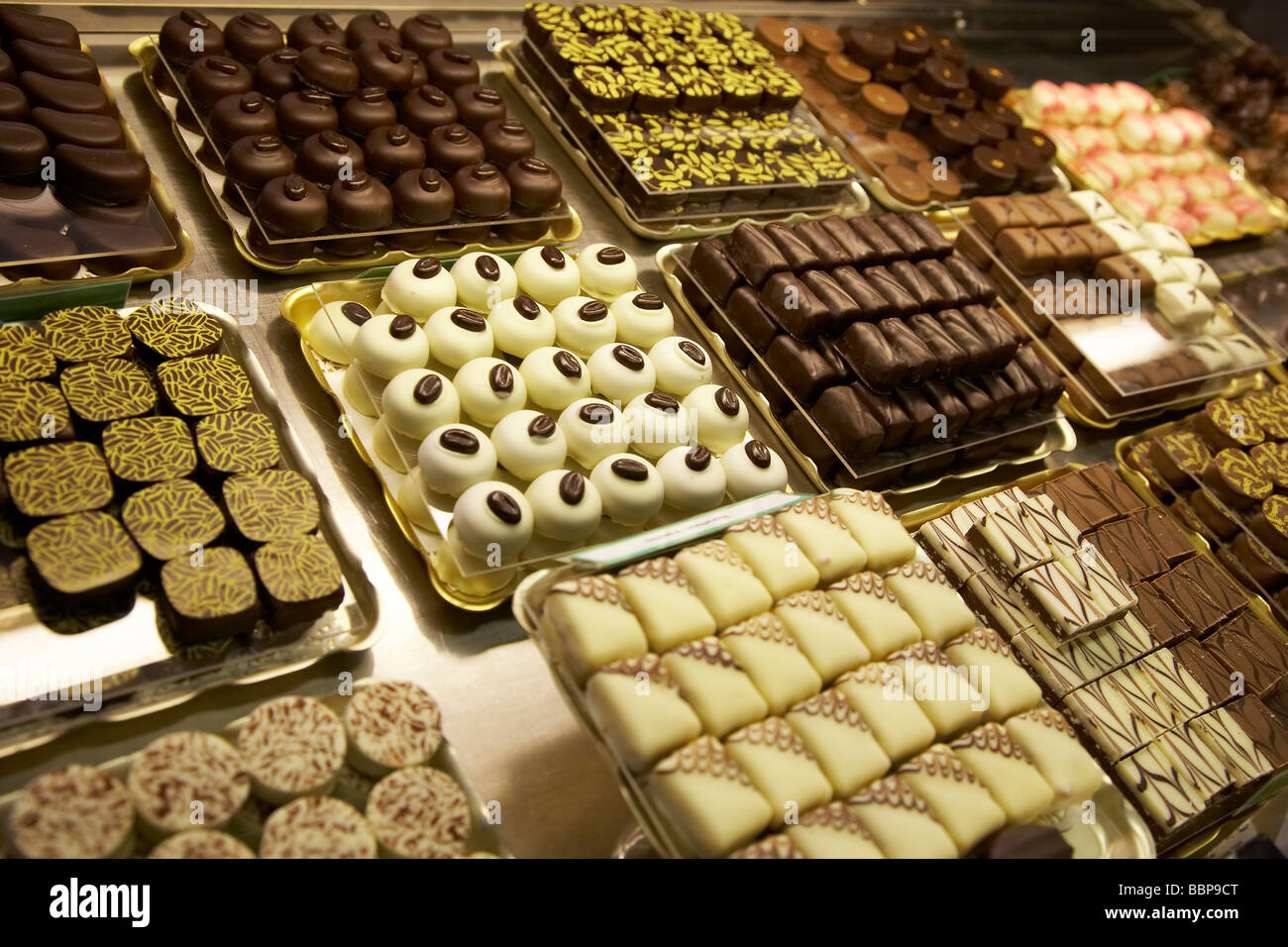 Display of sweets in shop Stock Photo - Alamy