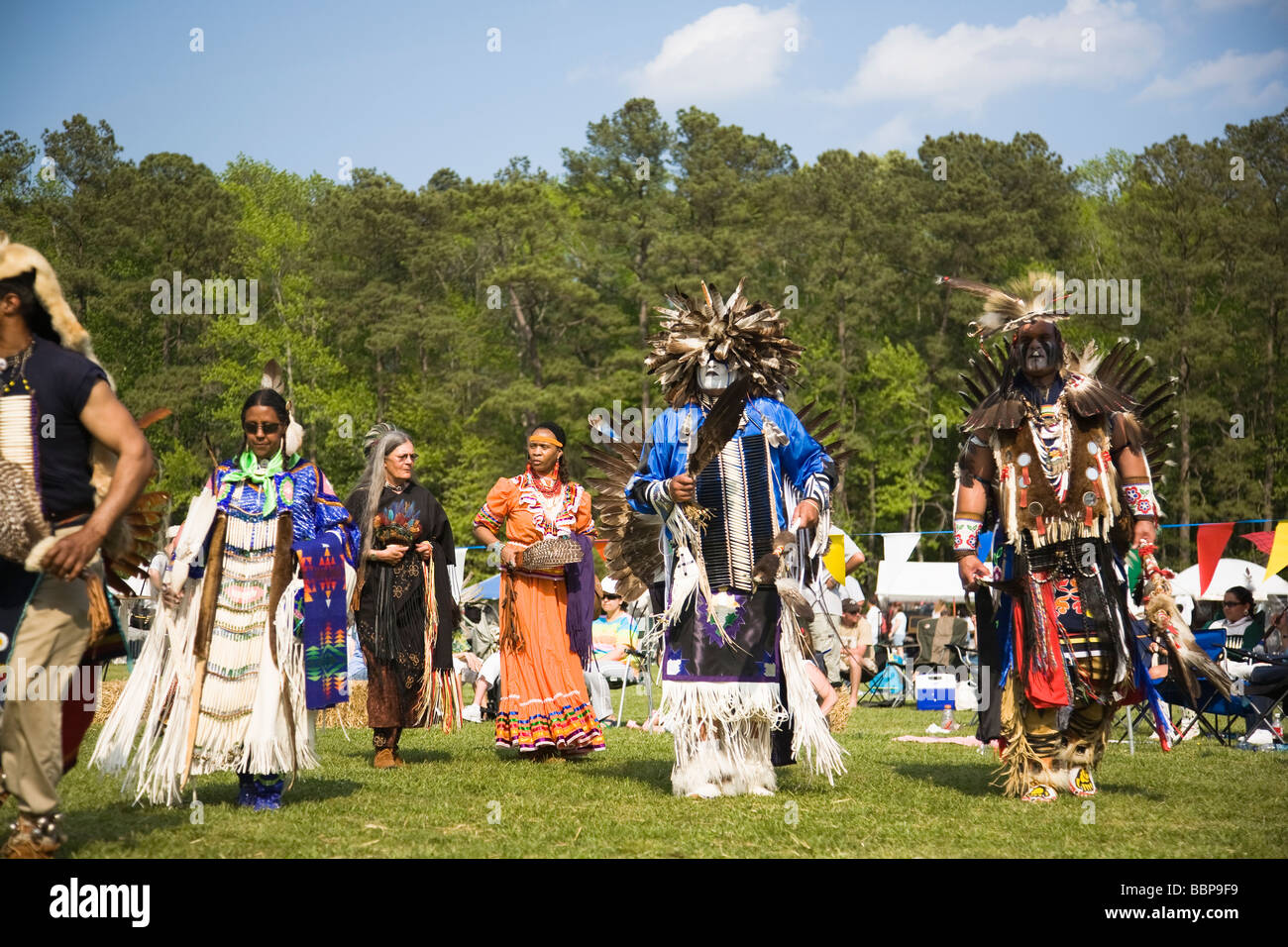 Native Americans dance at the 8th Annual Red Wing PowWow in Virginia ...