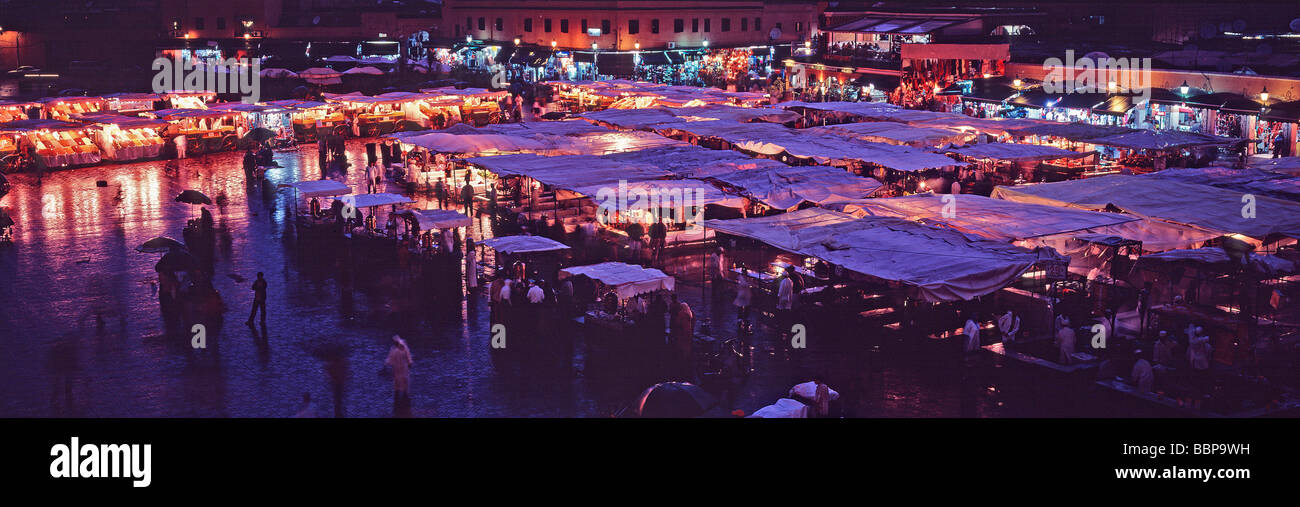 Every evening in the square of Jemaa El Fna in Marrakech the food ...