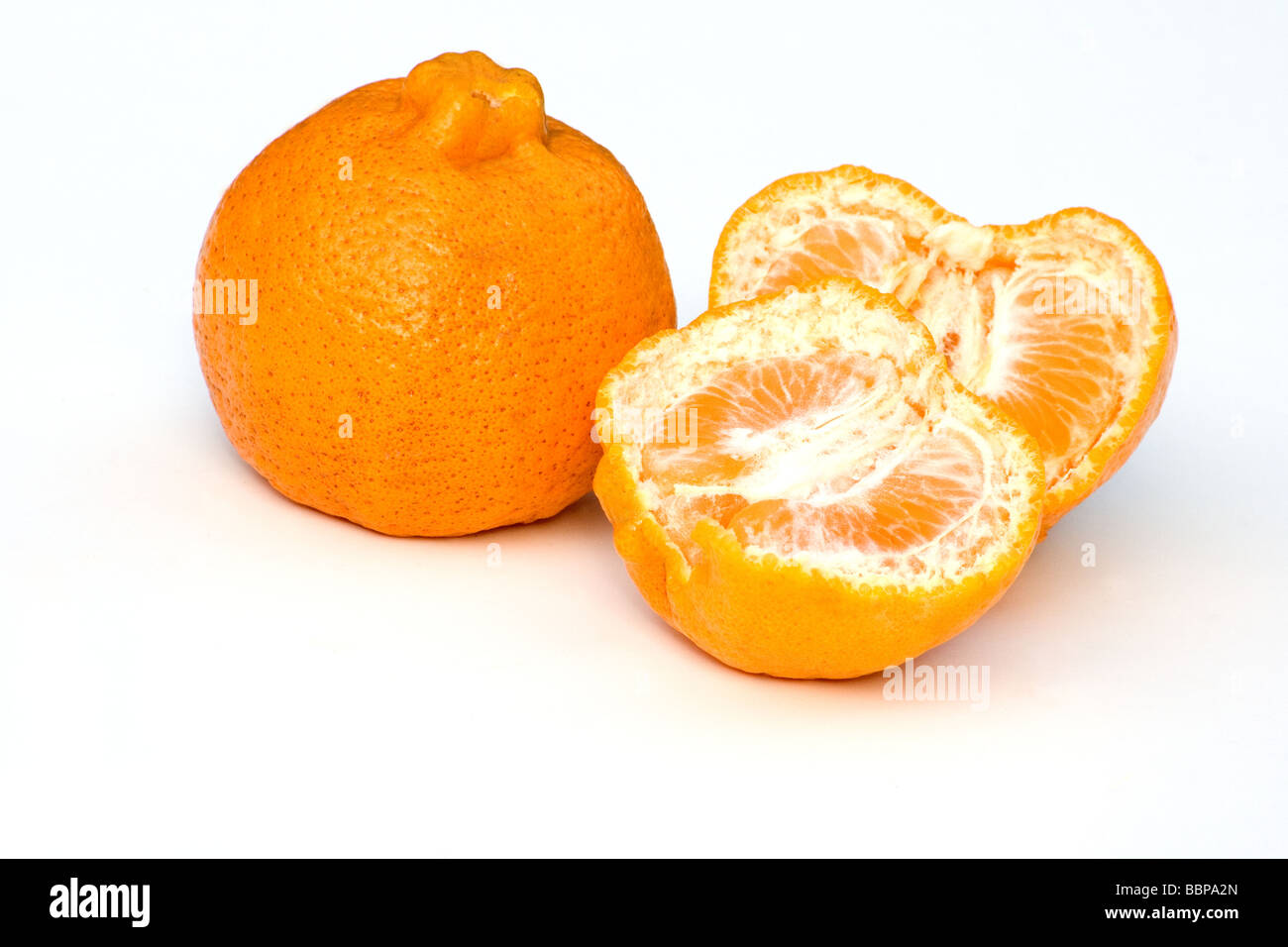 Ponkan orange on white background Stock Photo - Alamy