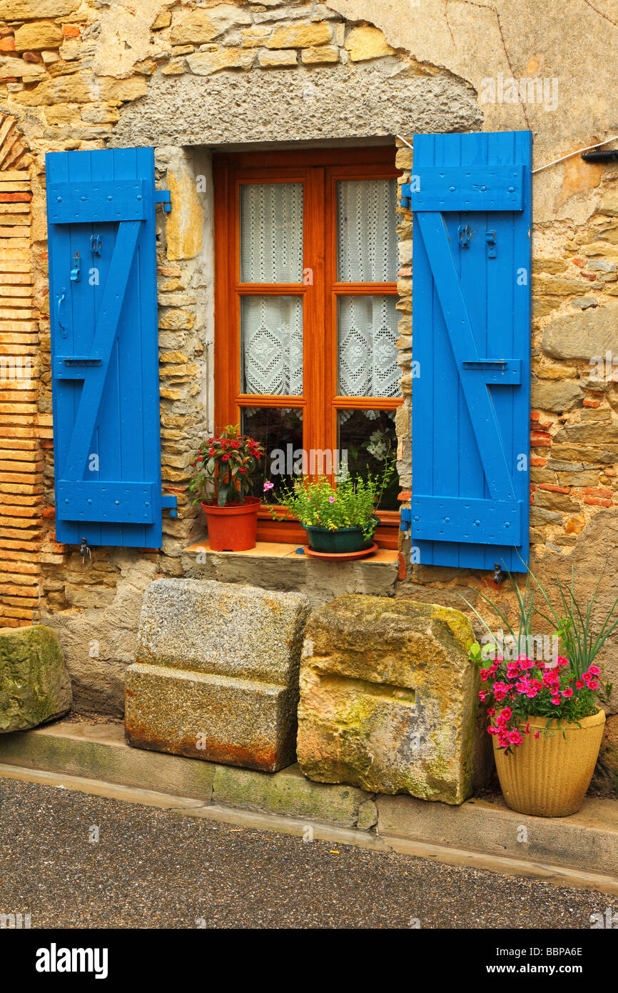 Window Saint Papoul Languedoc-Rousillon France Stock Photo - Alamy