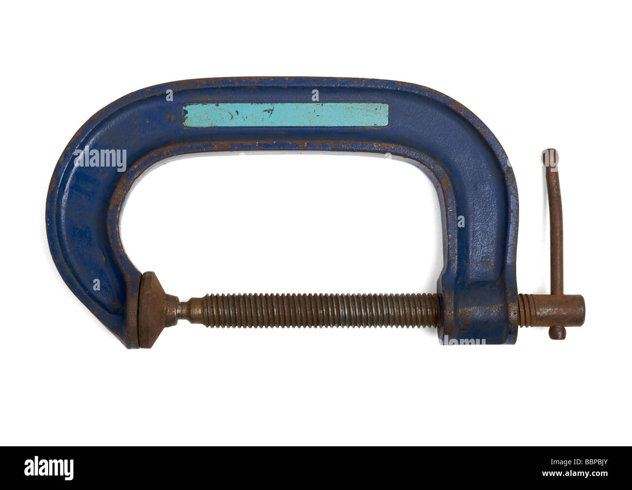 Old G clamp on white background Stock Photo - Alamy