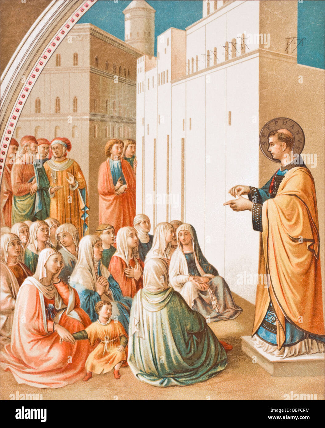 The Preaching of St Stephen Stock Photo - Alamy
