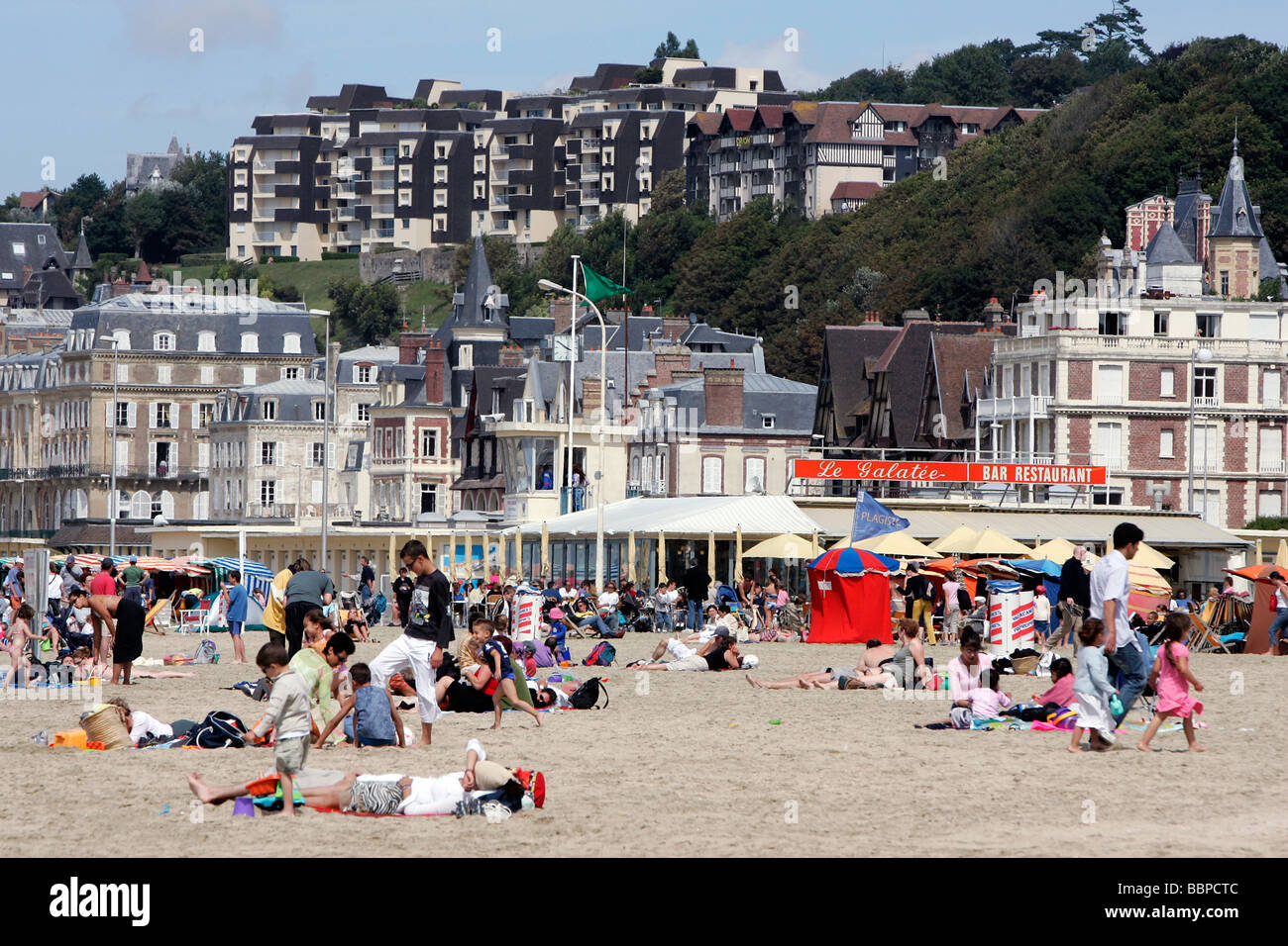 France normandy trouville sur mer beach villas hi-res stock photography ...