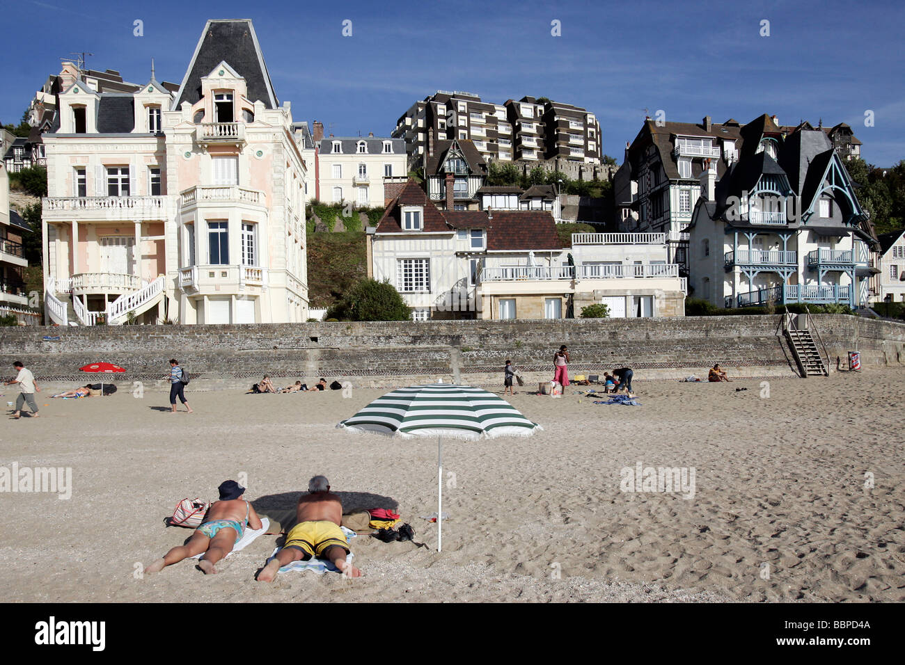 VILLA DES FLOTS, BEACH IN TROUVILLE-SUR-MER, CALVADOS (14), NORMANDY ...