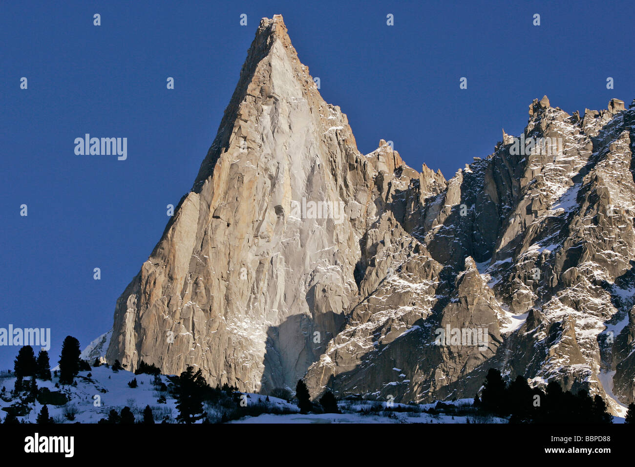MOUNTAIN LANDSCAPE, LES DRUS, MASSIF OF THE MONT-BLANC, HAUTE-SAVOIE ...
