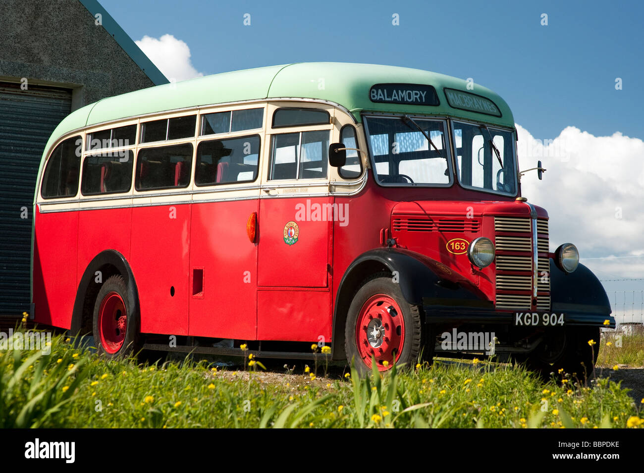 Macbraynes restored 1952 Bedford bus on the isle of Uist, Outer ...