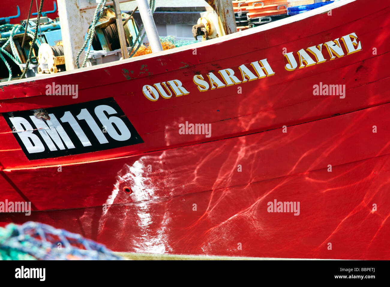 Red fishing boat hi-res stock photography and images - Alamy