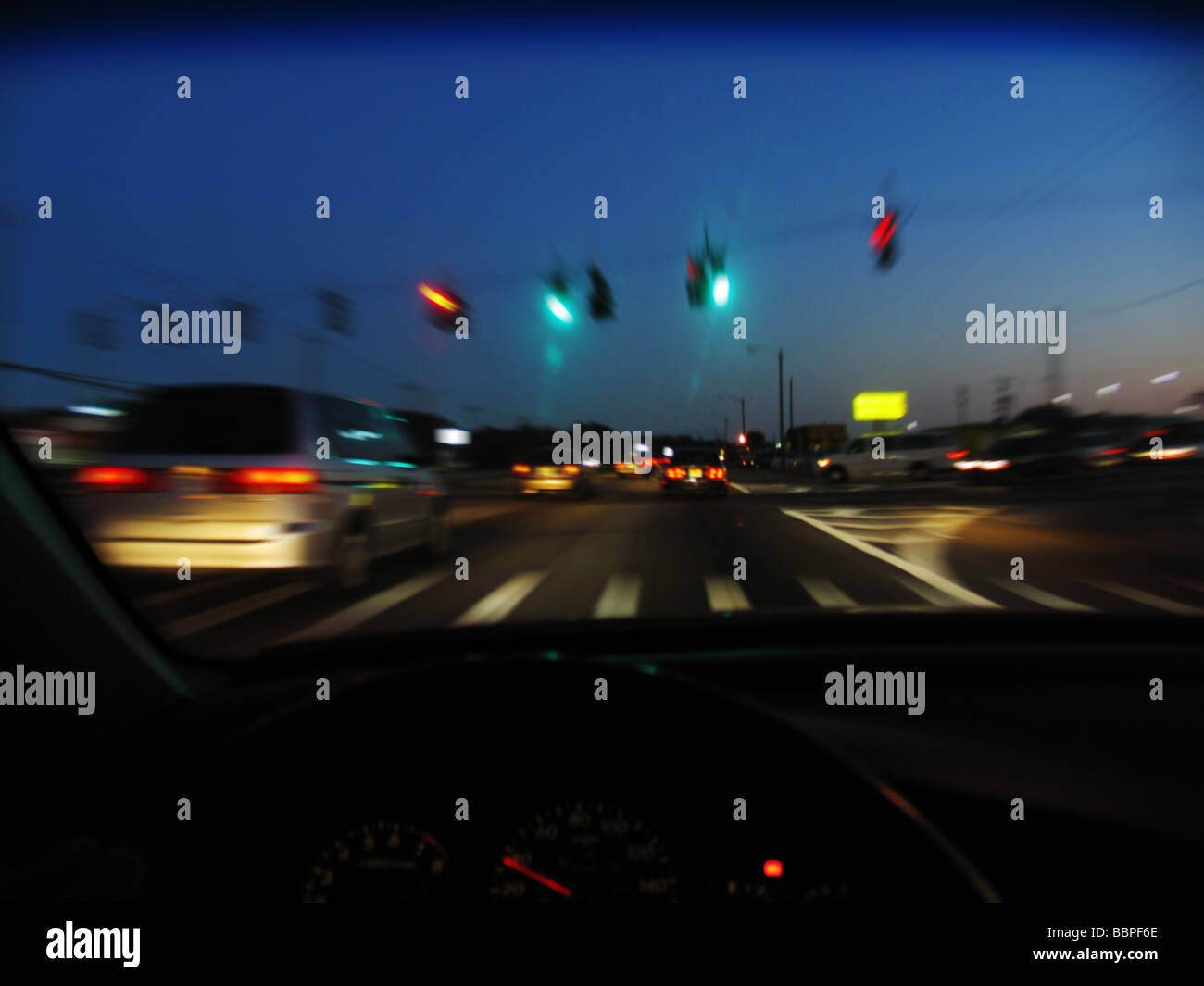 Driving thru intersection hi-res stock photography and images - Alamy