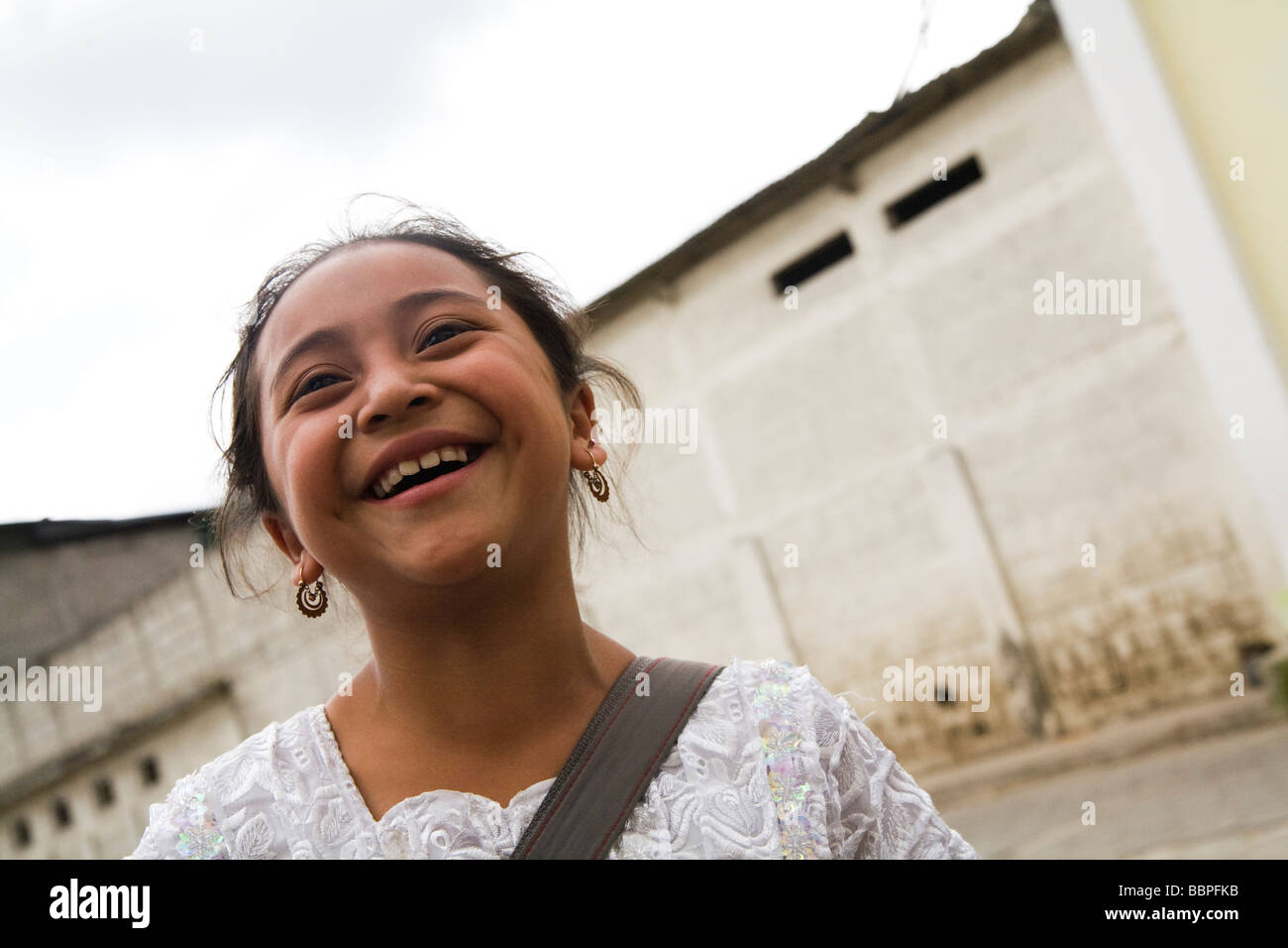 Patzicia,Guatemala;Central America,Smiling girl Stock Photo - Alamy