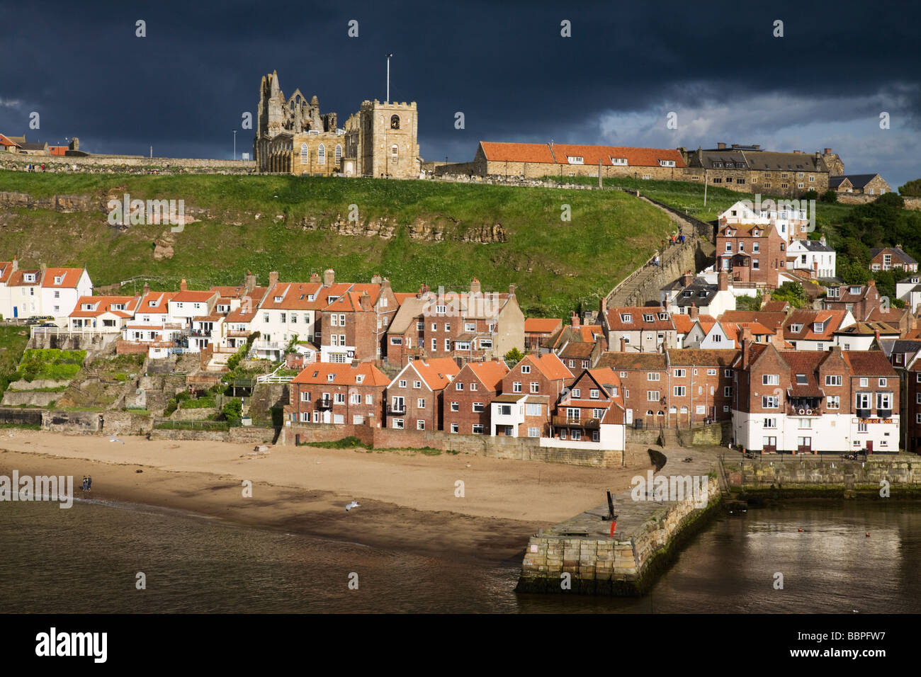 Whitby harbour england sky clouds hi-res stock photography and images ...