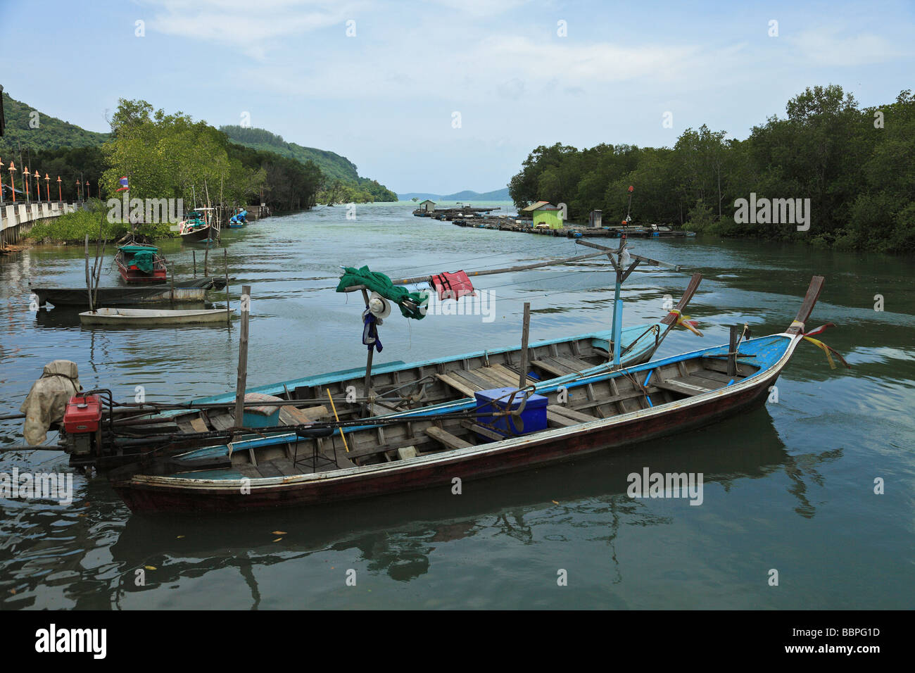Thai fishing boats Stock Photo - Alamy