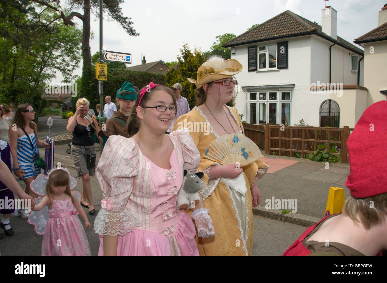 London May Queen members in procession at Merrie England and London May ...