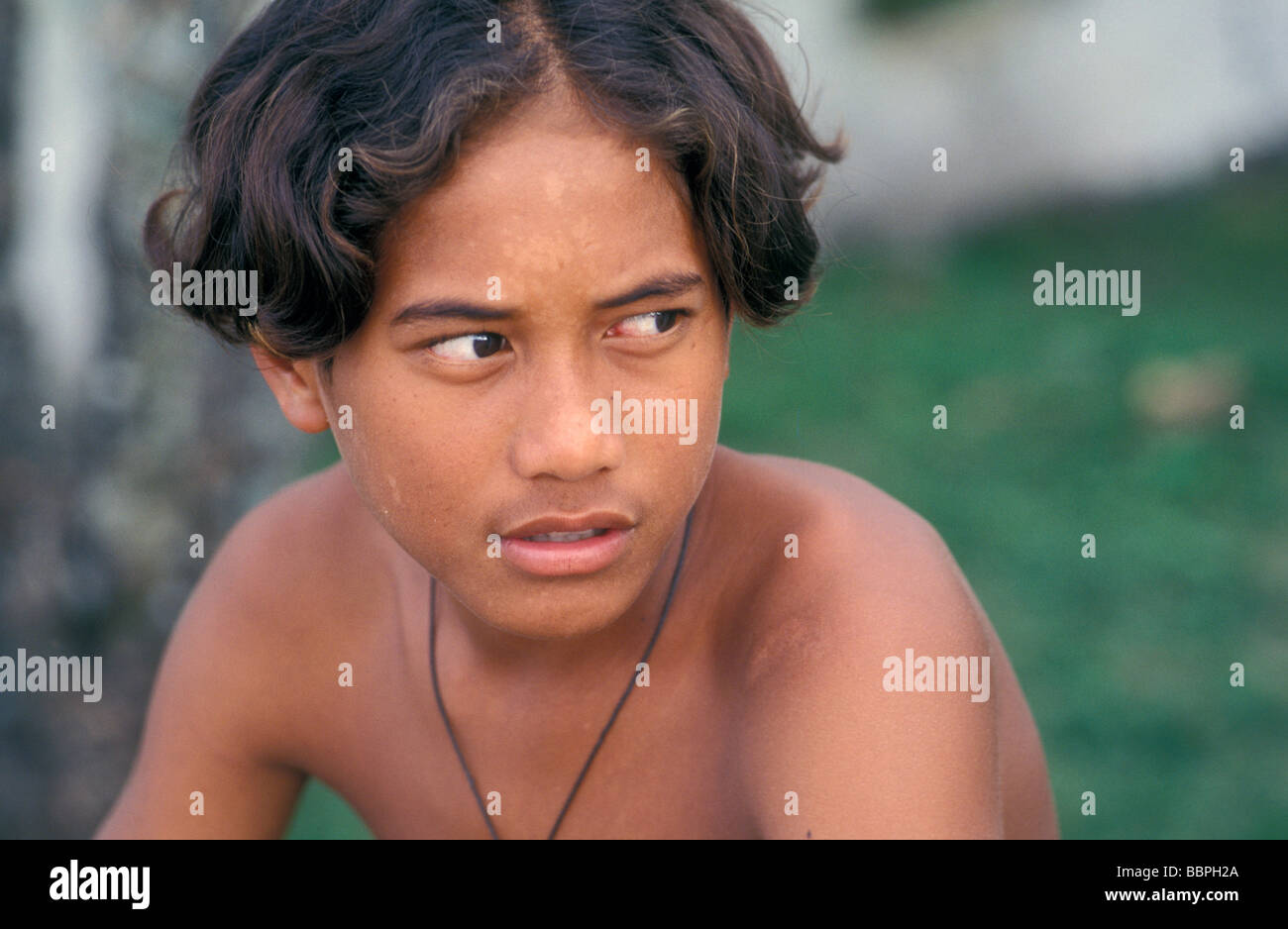 boy in moerai rurutu tahiti Stock Photo - Alamy