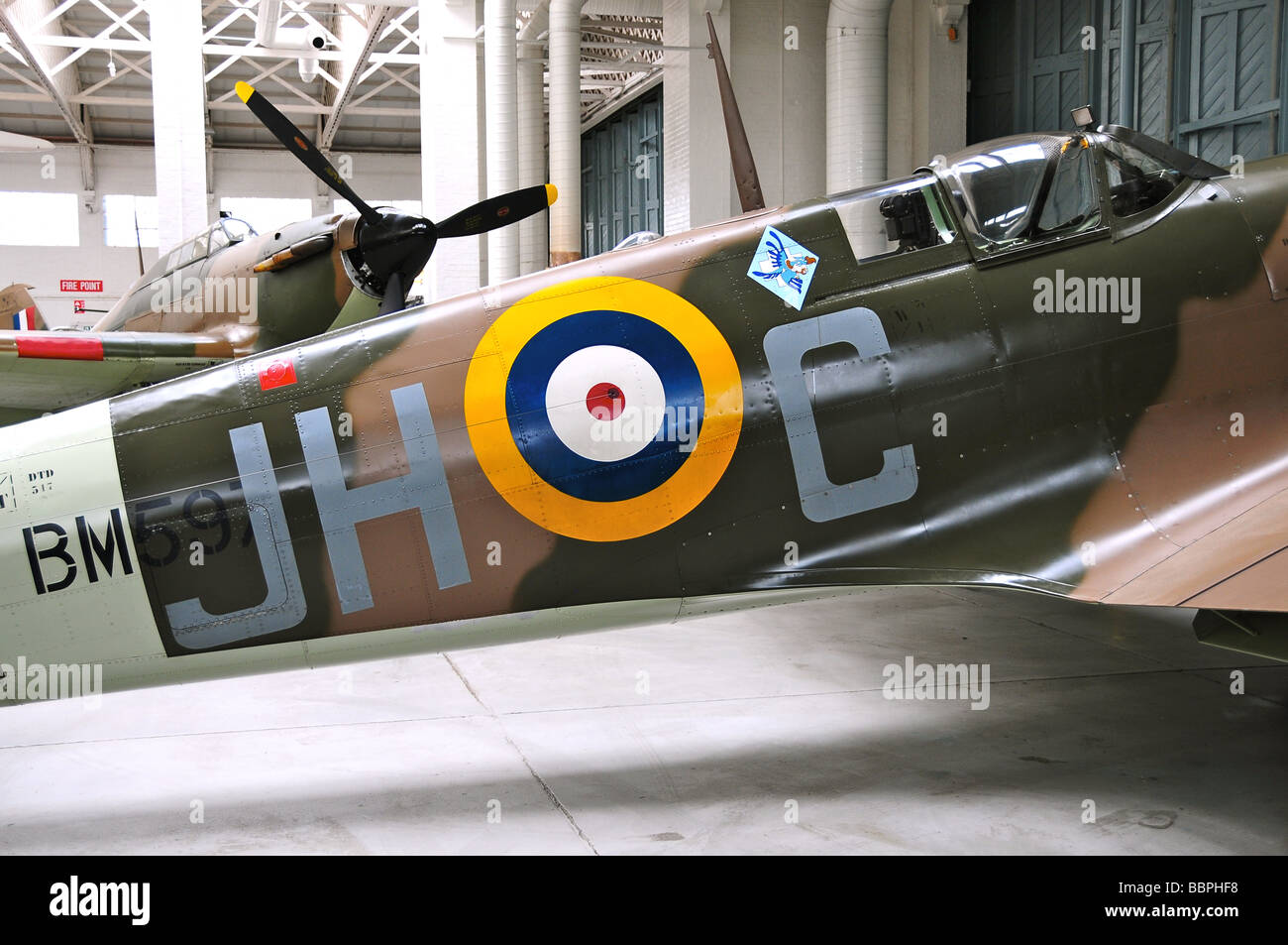 Spitfire on display imperial war hi-res stock photography and images ...