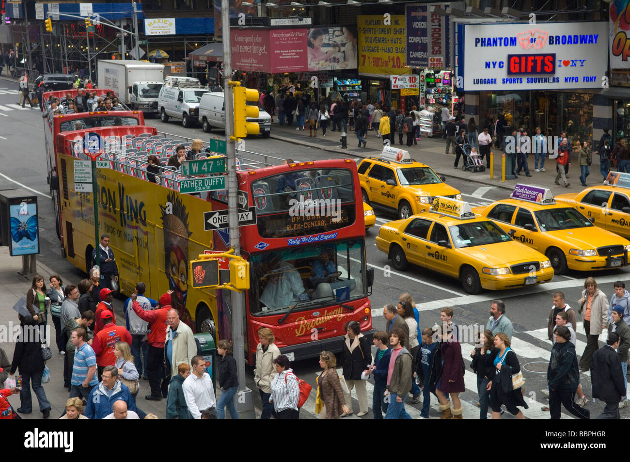 A tour bus in Times Square in New York on Wednesday May 27 2009 Frances ...