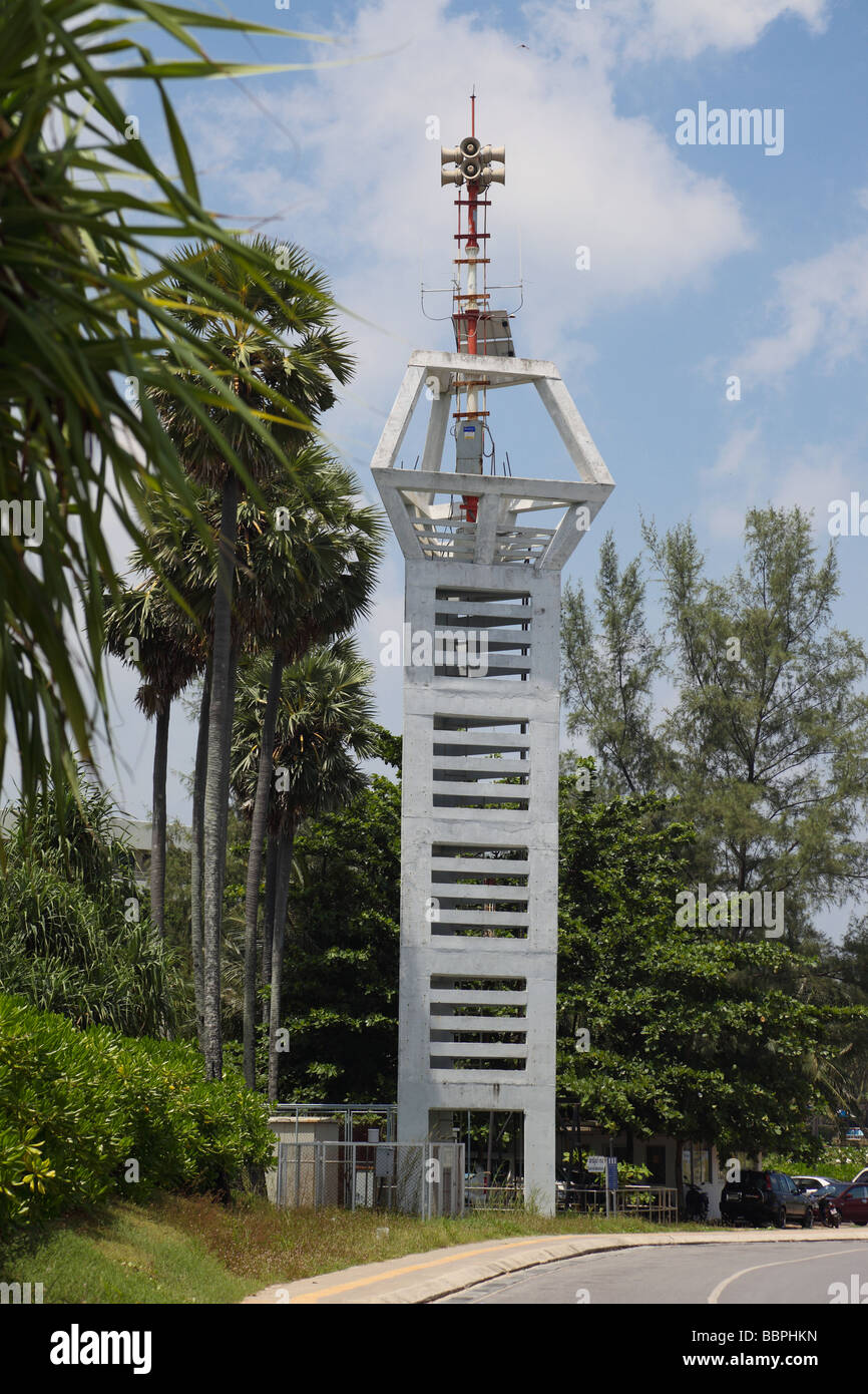 Tsunami warning tower Stock Photo - Alamy