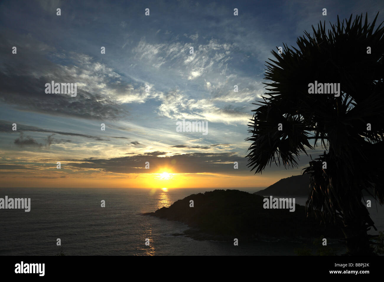 Sunset at Cape Promthep Phuket Thailand Stock Photo - Alamy
