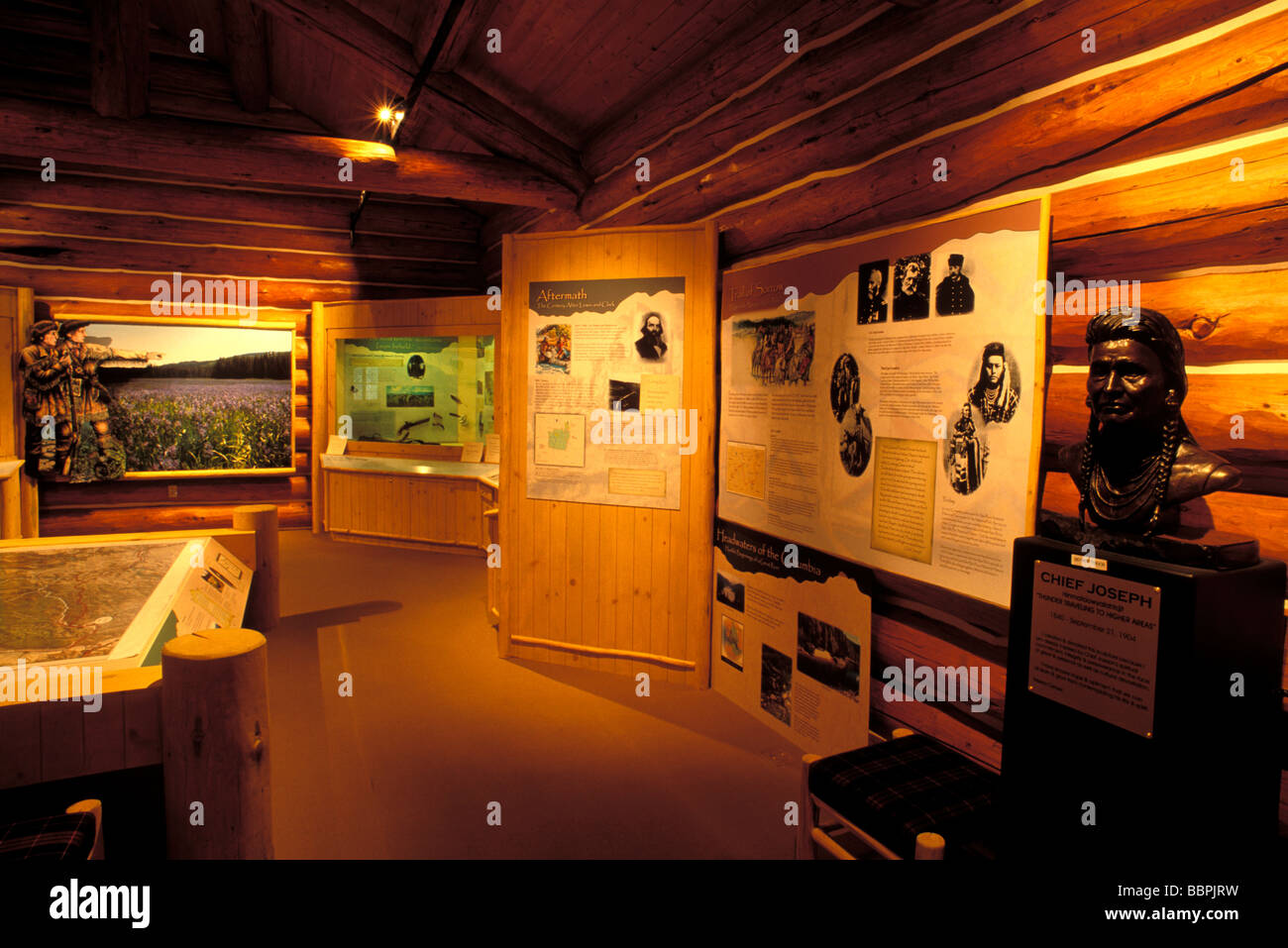 Interpretive displays at the Lolo Pass Visitor Center Lewis Clark ...