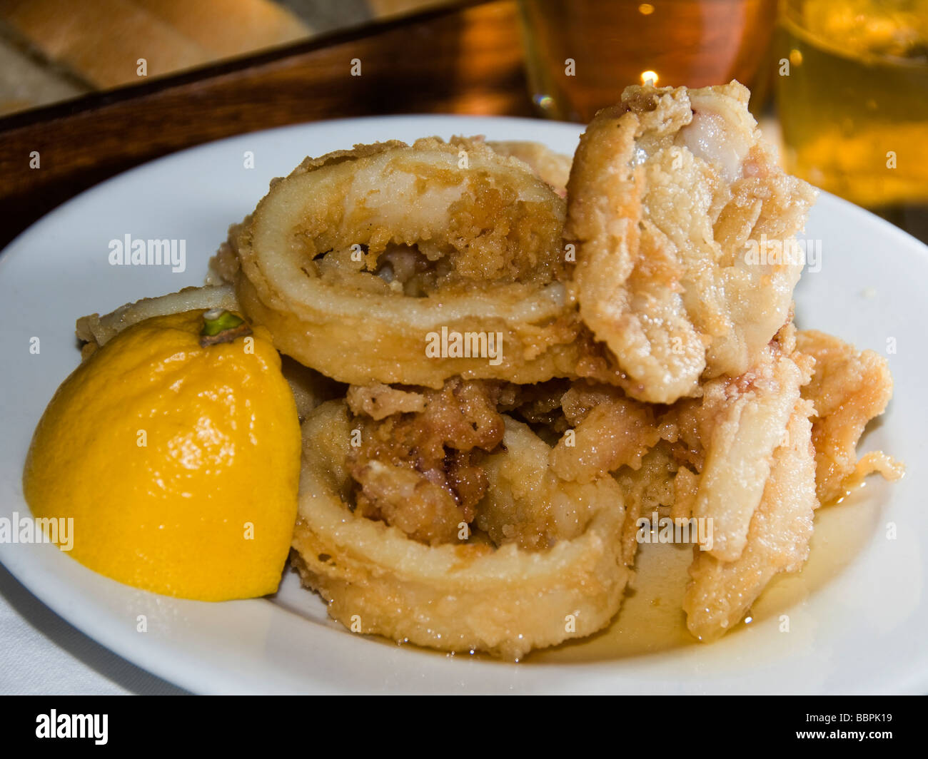 Fried squid greece hi-res stock photography and images - Alamy