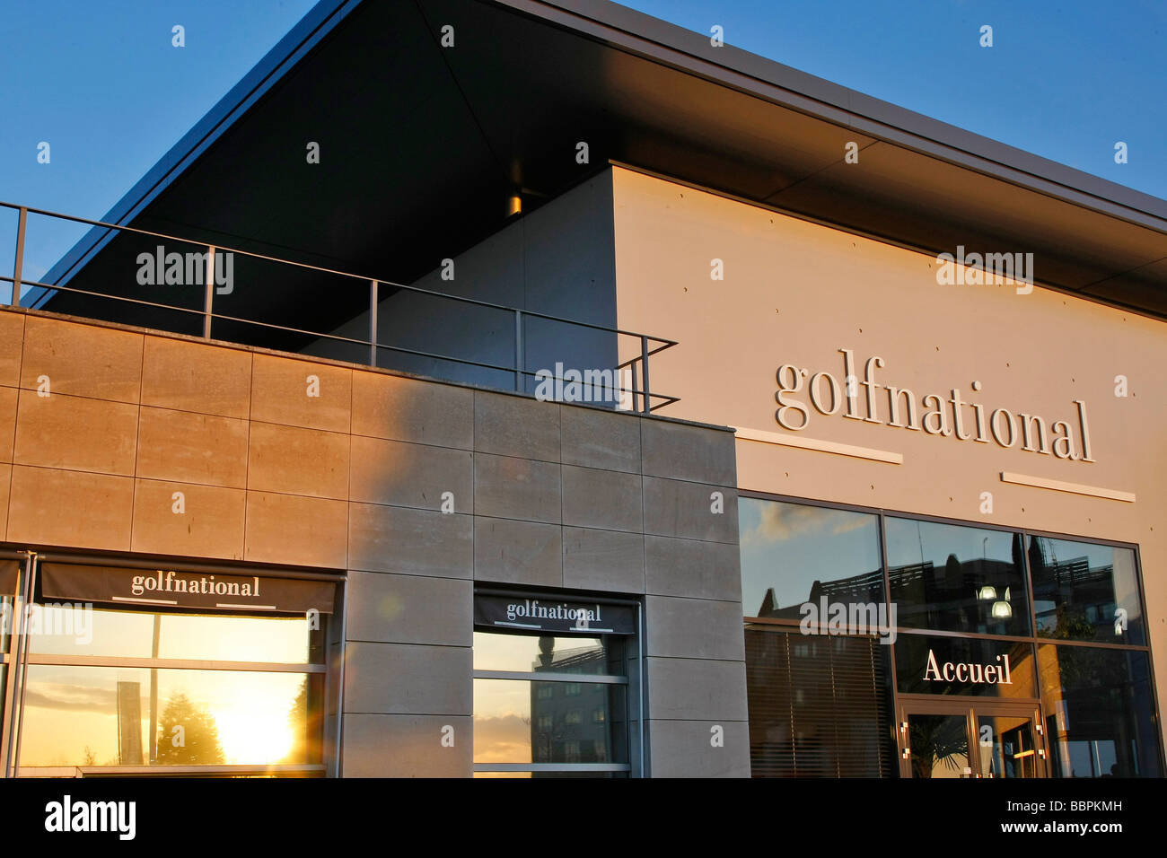 FACADE OF THE CLUB HOUSE AT THE NATIONAL GOLF COURSE OF GUYANCOURT ...