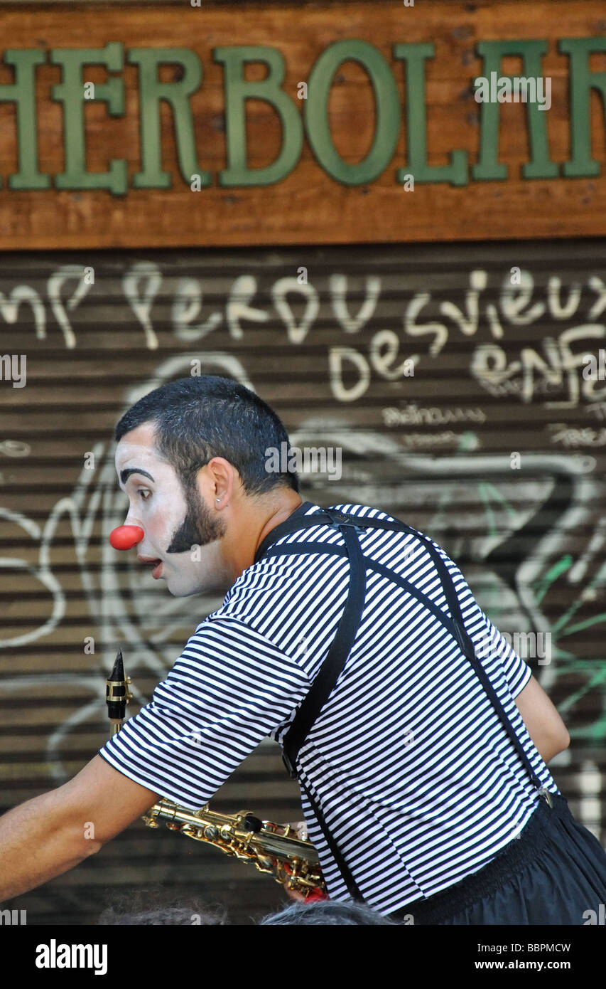 A Barcelona Clown Stock Photo - Alamy