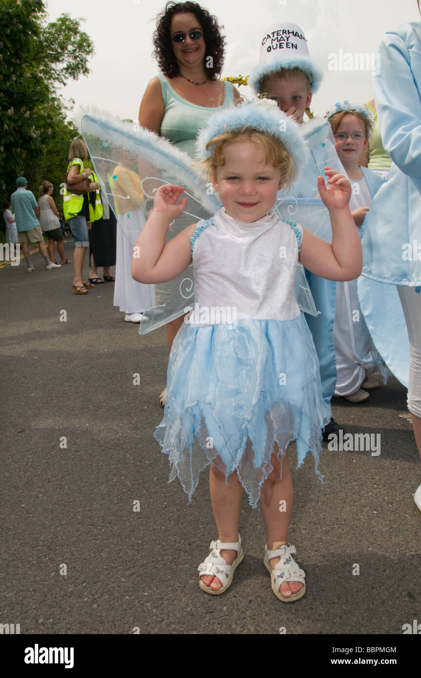 Fairy from Caterham May Queen in procession at Merrie England and ...