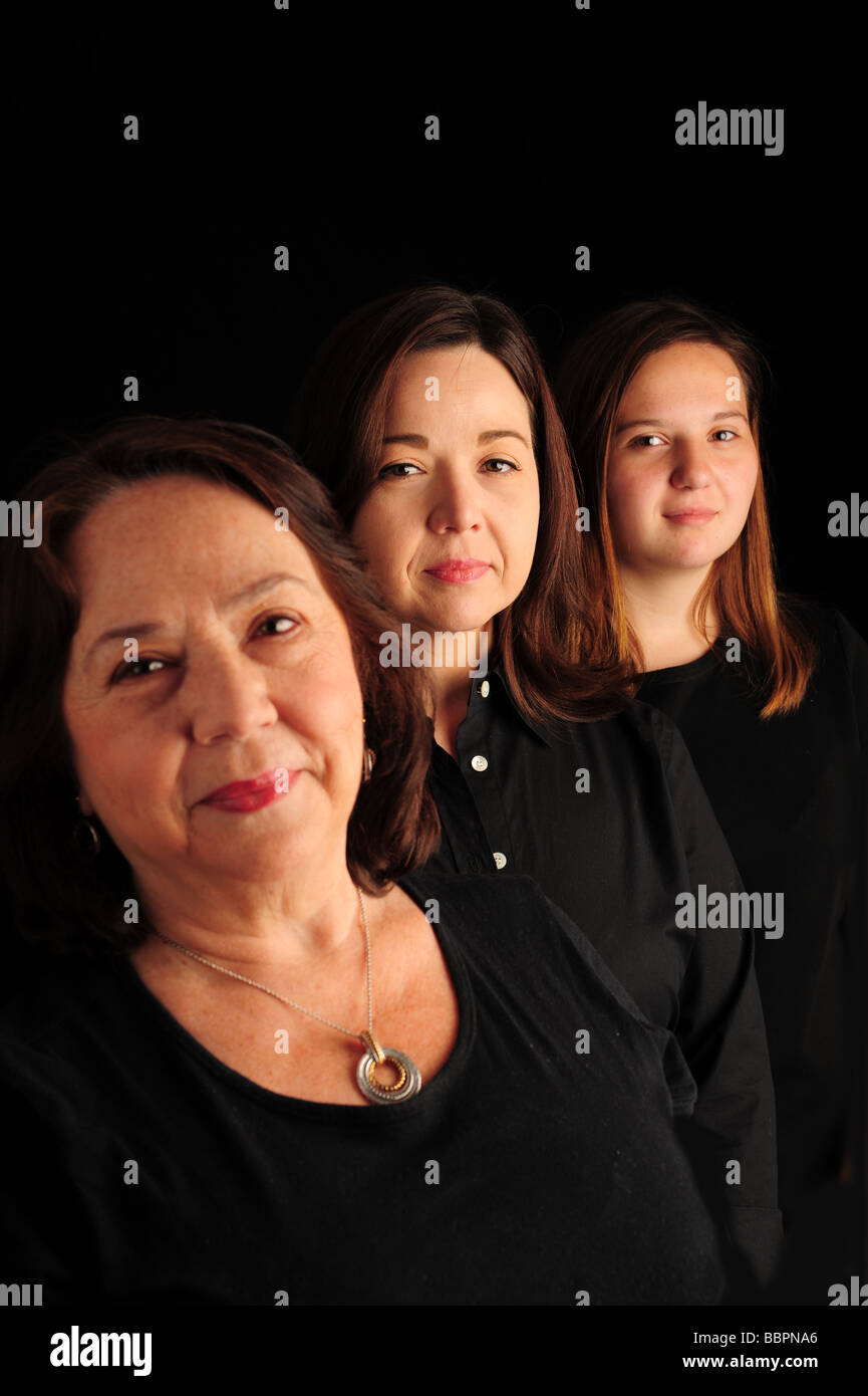 Three 3 generations of hispanic women Stock Photo - Alamy