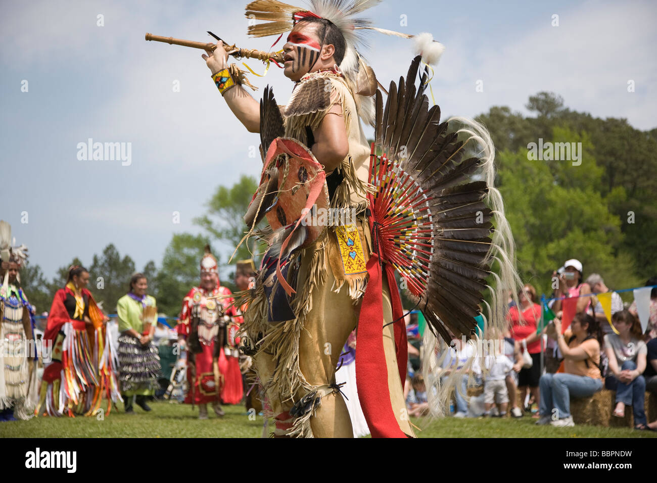 A Native American man dances at the 8th Annual Red Wing PowWow in ...