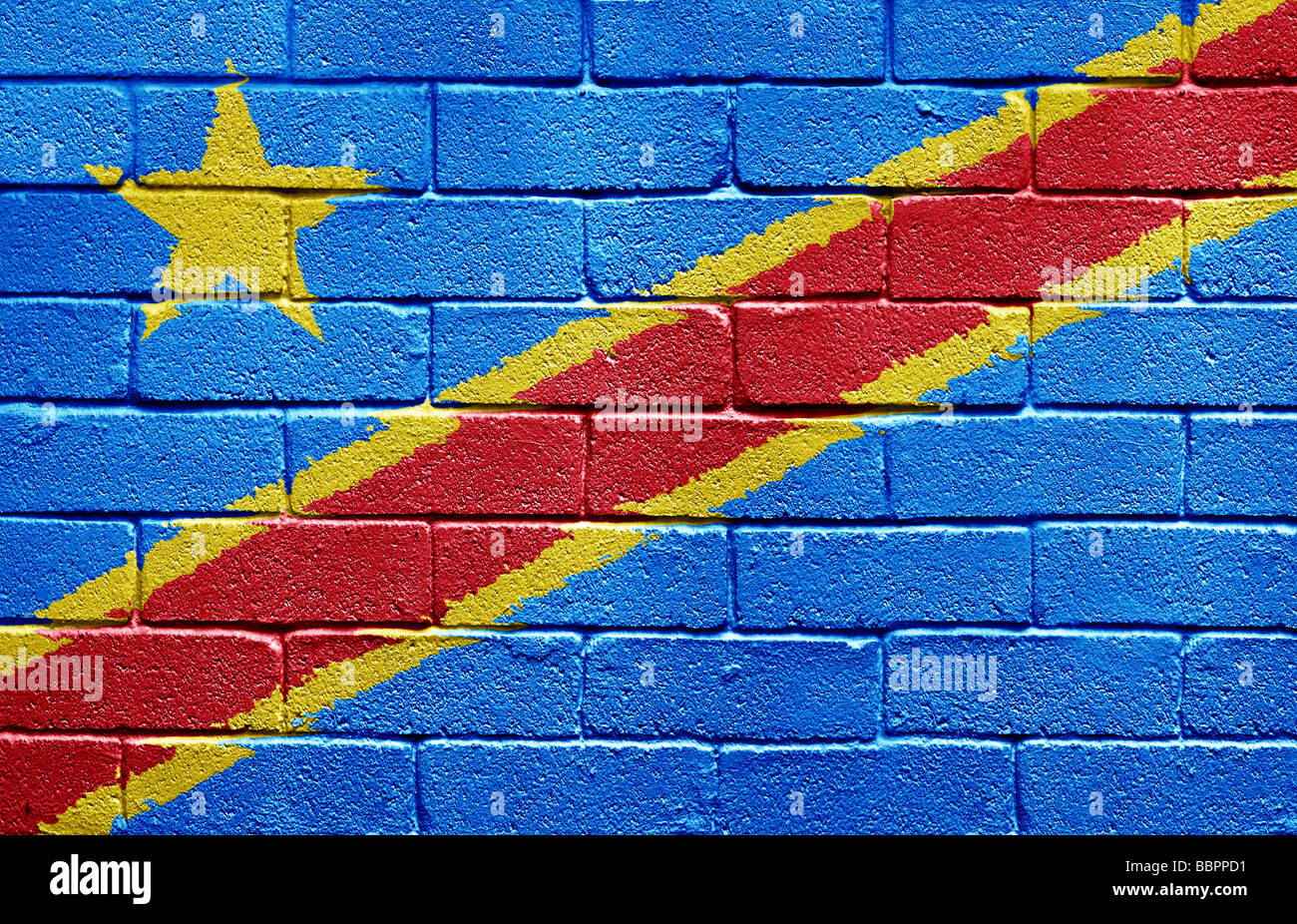Flag of the Democratic Republic of the Congo Stock Photo - Alamy