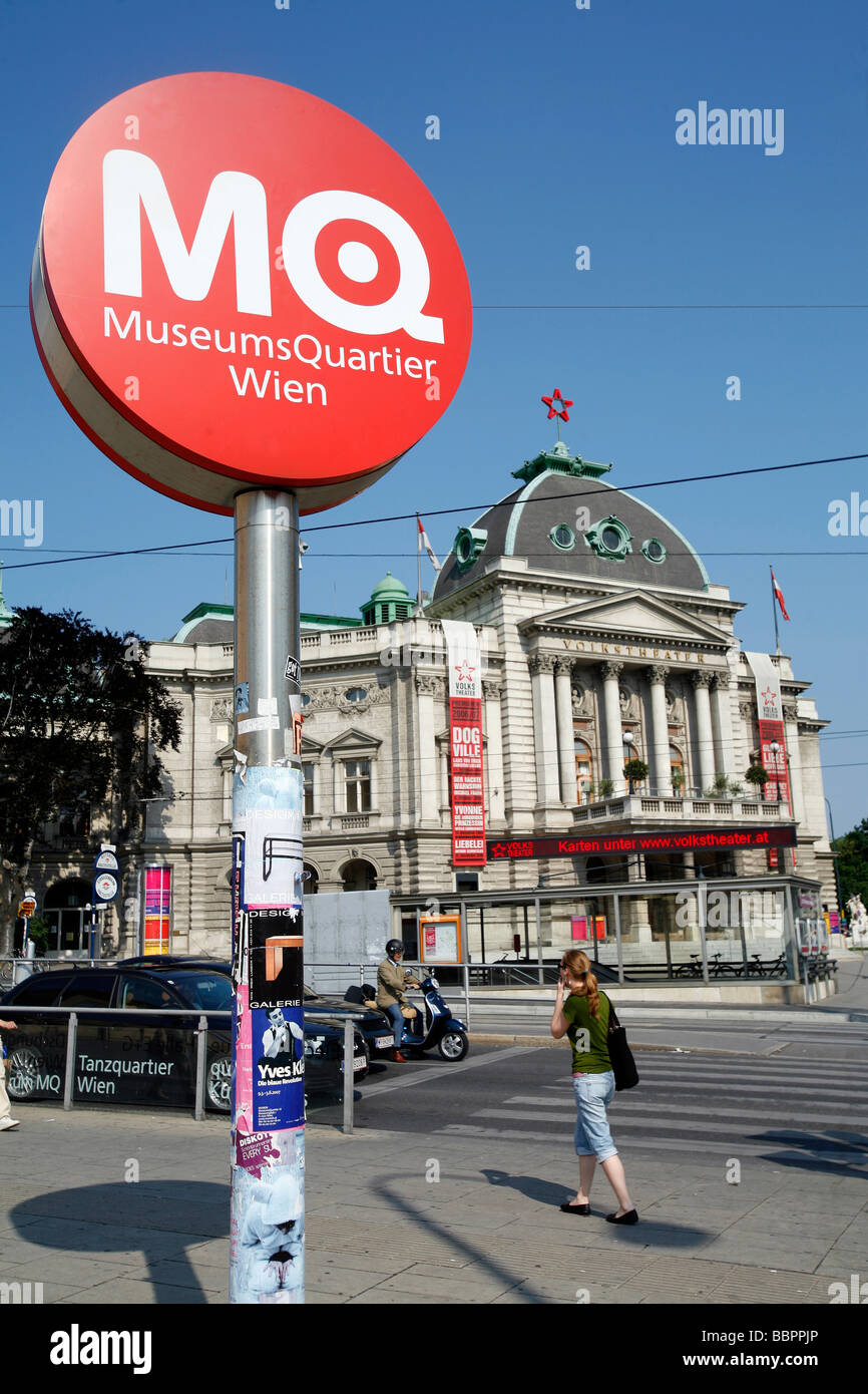 VOLKSTHEATER WIEN, NEIGHBORHOOD OF THE MUSEUMSQUARTIER WIEN, MQ, VIENNA ...