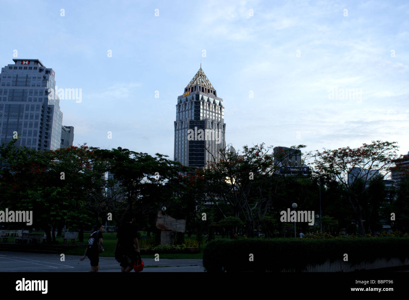 Evening in Silom area , Bangkok Stock Photo - Alamy