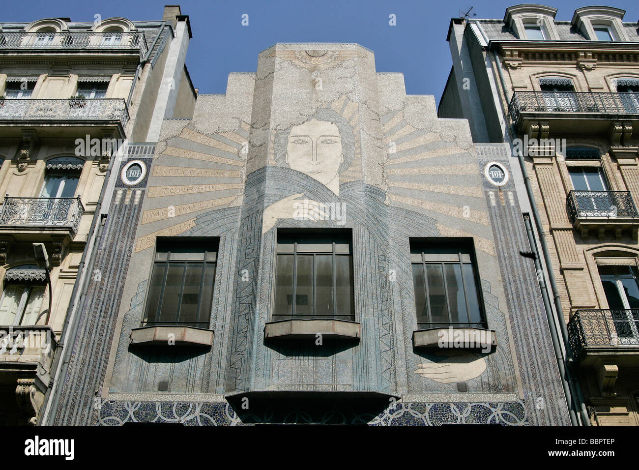 FACADE OF THE ART DECO BUILDING OF THE DEPECHE DU MIDI NEWSPAPER ...