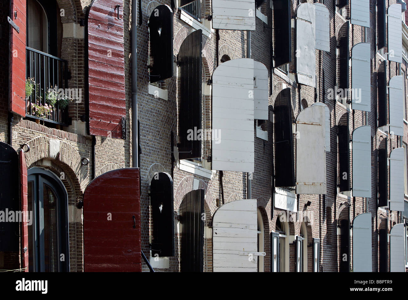 FACADES AND SHUTTERED WINDOWS TYPICAL TO THE CITY, AMSTERDAM ...