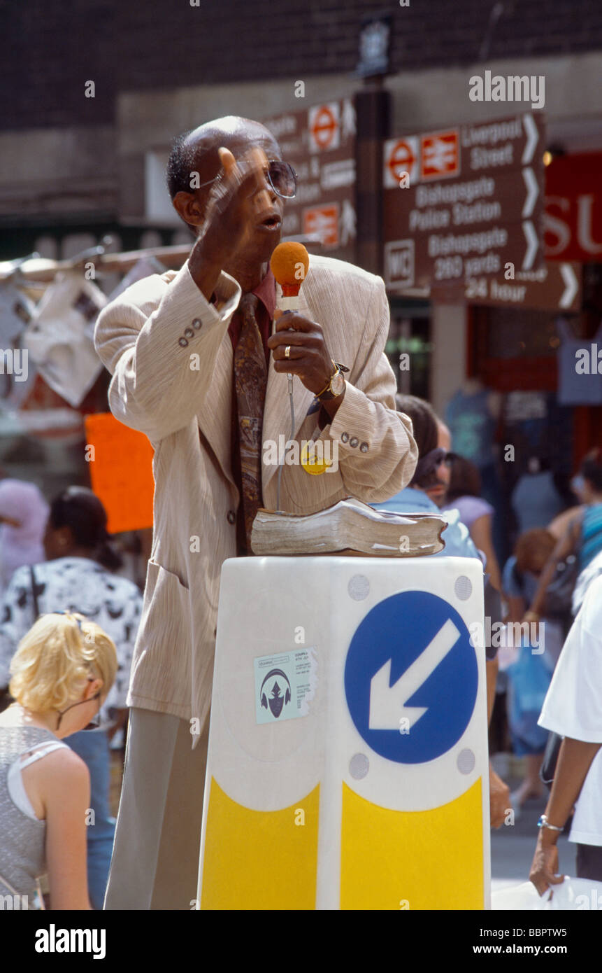 Christian black street preacher hi-res stock photography and images - Alamy