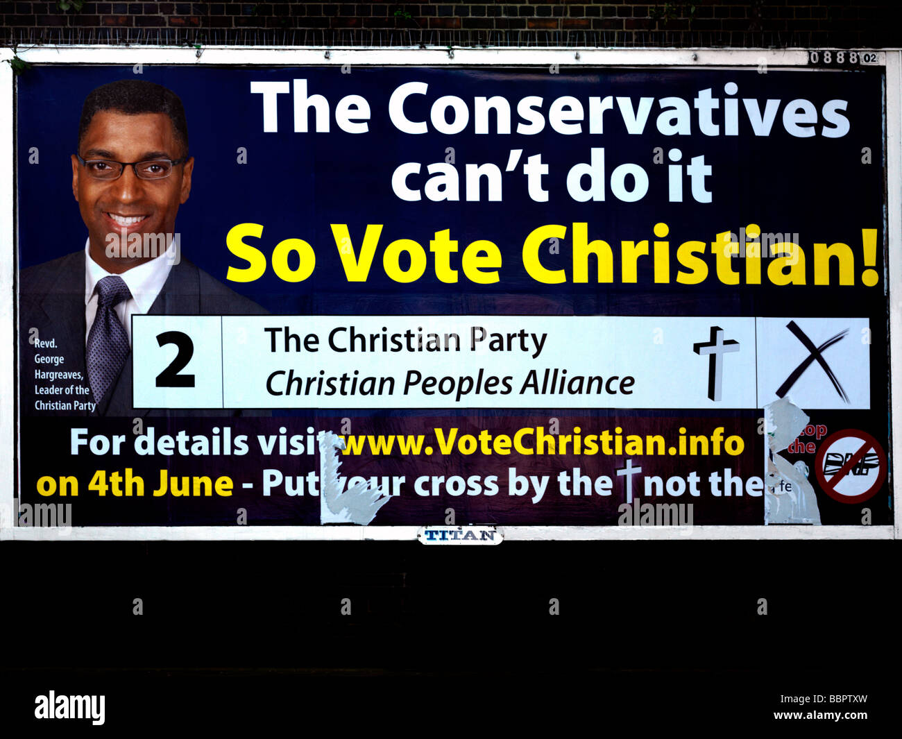 EU Billboard Christian Party Stock Photo - Alamy