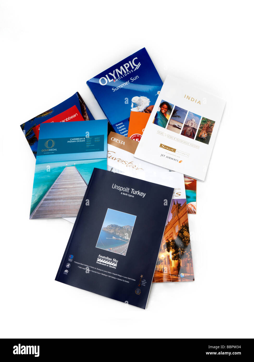 Selection of Travel Brochures Undated Stock Photo - Alamy