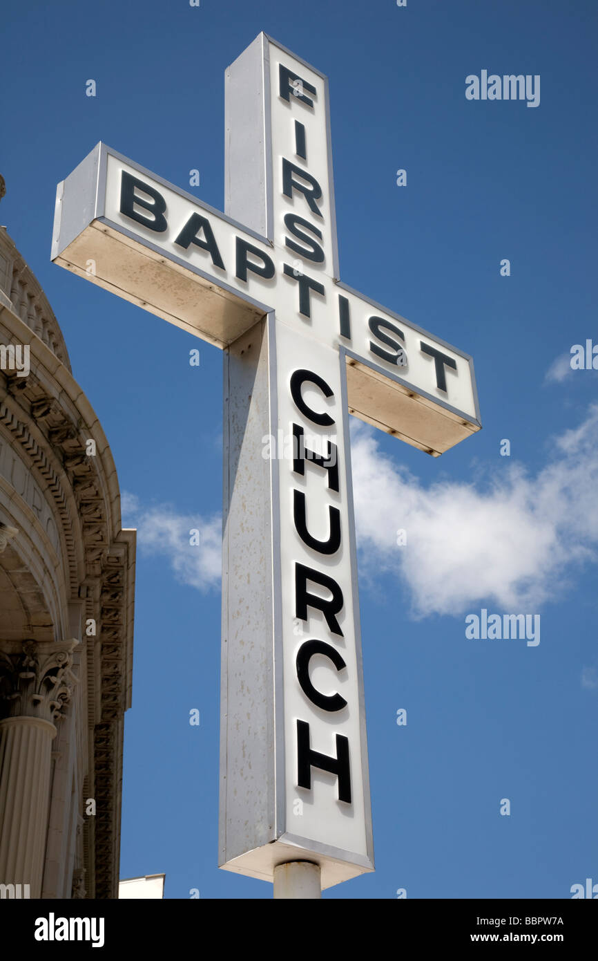 First Baptist Church Sign Tampa Florida Stock Photo - Alamy