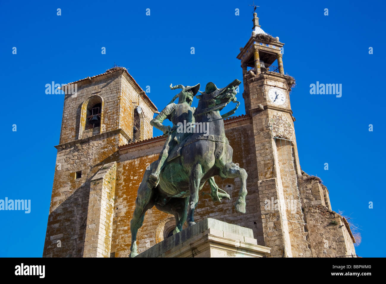 An equestrian statue of Conquistador Francisco Pizarro St Martins ...